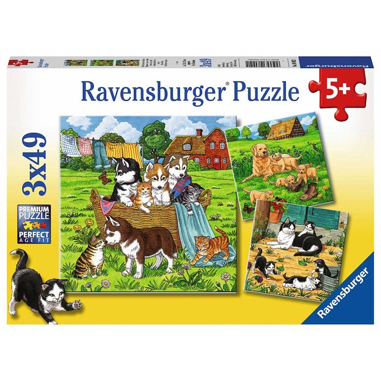 RAVENSBURGER puzzle (slagalice) - mladunci na farmi RA08002
