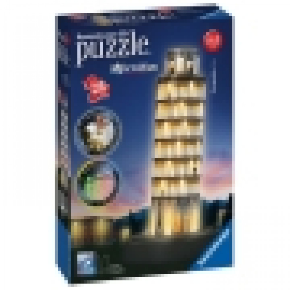 Ravensburger 3D puzzle (slagalice) - Toranj u Pizi nocno izdanje RA12515