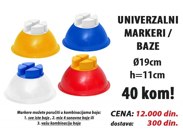 Univerzalni markeri za obeležavanje terena 40 kom.