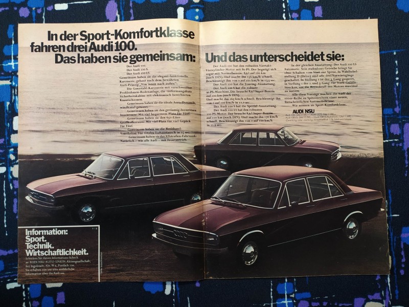 AUDI 100 S,LS poster