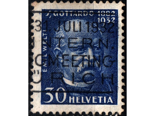 kt382m  31.maj1932  Helvetia  Mi261(-o-)1/3