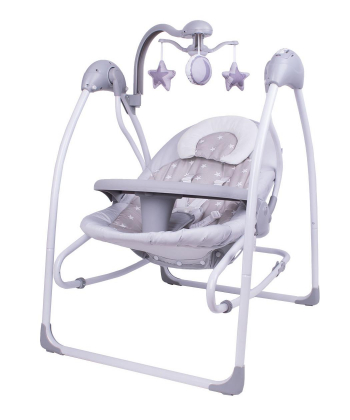 Jungle Ljuljaška za bebe 2 U 1 Baby Swing Grande LR51 Grey Stars - 10518