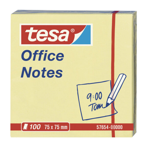 Sticky notes 75x75mm ŽUTI Office notes 57654 Tesa