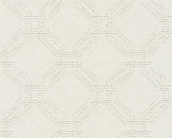 A.S. Création Wallpaper «Graphics, Beige, Cream, Grey, Silver» 374771