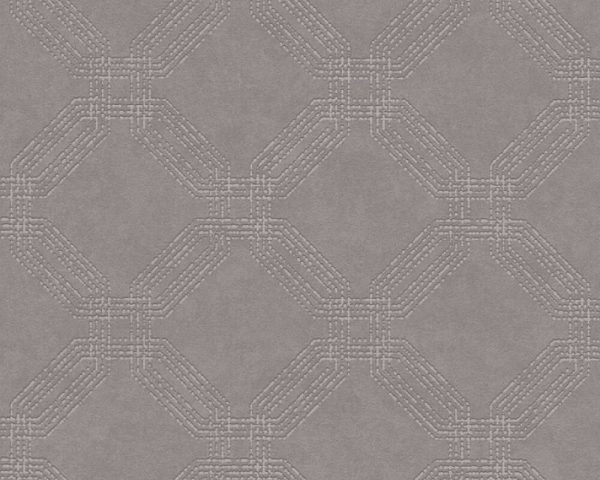A.S. Création Wallpaper «Graphics, Brown, Grey, Metallic, Silver» 374774
