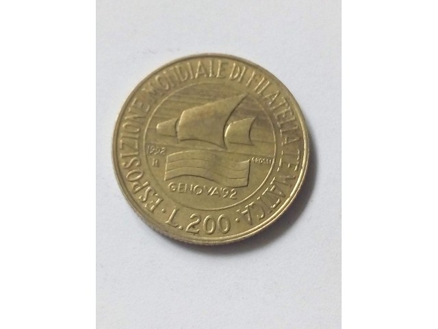 200 Lira 1992.g - Italija - Đenova - Jubilarna -