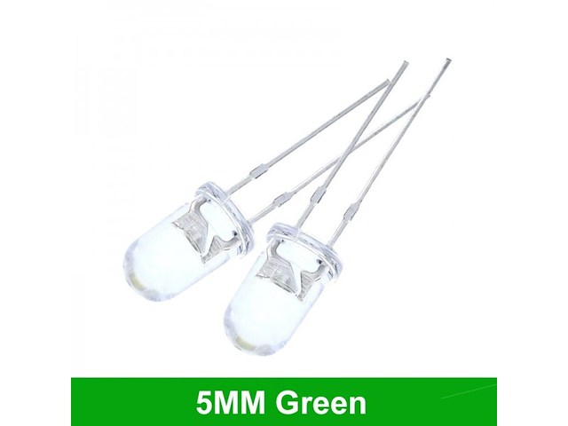 LED dioda 5mm zelena ultra bright-100 komada