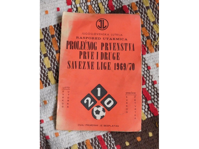 Raspored utakmica prolecnog prvenstva 1969/70