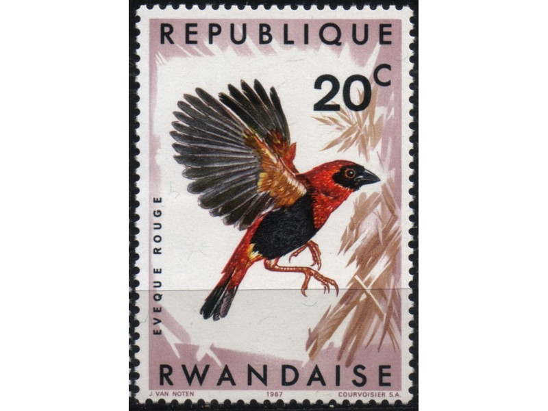 kt369dzs 18.dec1967 Ruanda Mi249A ** 1/10
