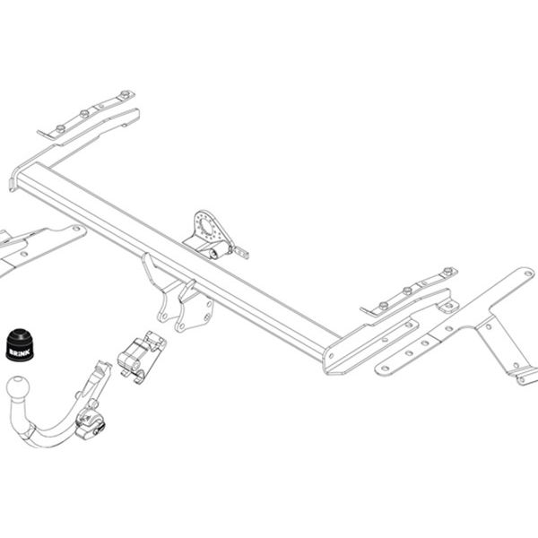 Auto kuka BRINK 482700 odvojiva dijagonalno Toyota Avensis Bma