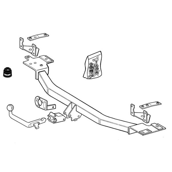 Auto kuka BRINK 346000 odvojiva horizontalno Volvo 850 Wgn/S70/V70/C70 Bm2