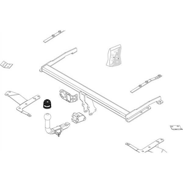 Auto kuka BRINK 443800 odvojiva horizontalno Toyota Corolla Verso Bm2