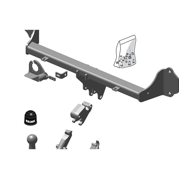 Auto kuka BRINK 554500 odvojiva dijagonalno Bmw 3-Seria Nb Bma