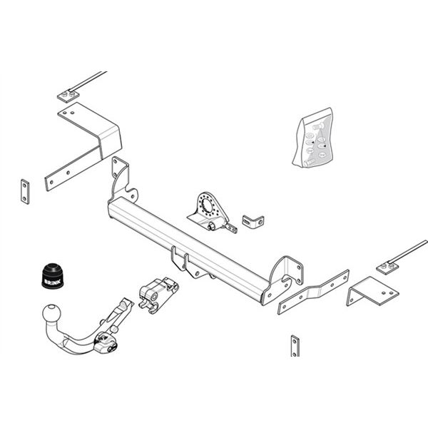 Auto kuka BRINK 494300 odvojiva dijagonalno Fiat 500 Bma