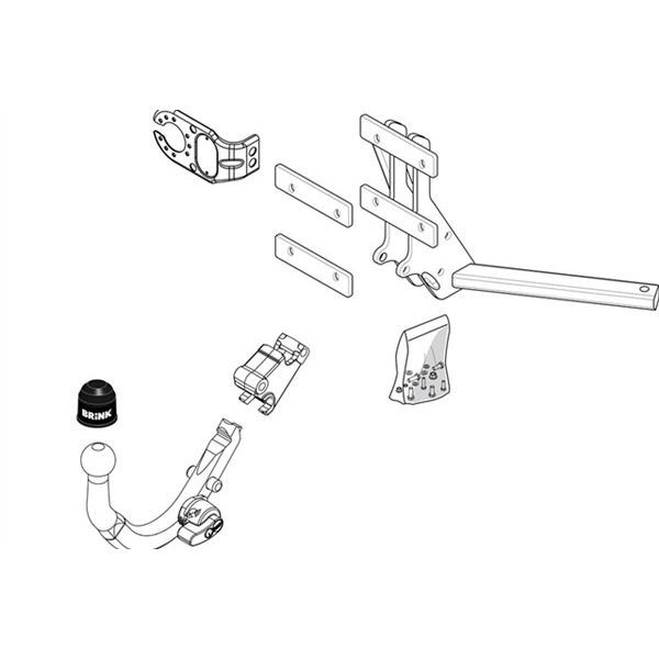 Auto kuka BRINK 427500 odvojiva dijagonalno Saab 9-3 Bma