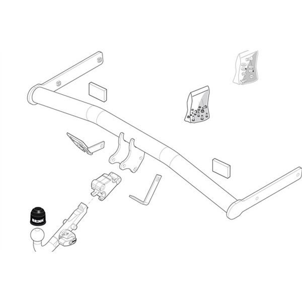 Auto kuka BRINK 427600 odvojiva dijagonalno Vw Golf V, Golf Plus Bma