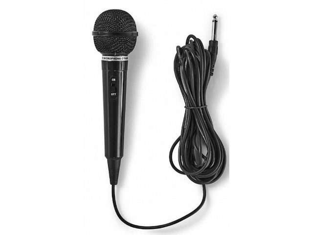 MPWD01BK Karaoke mikrofon, 6.35mm -75dB+/-3dB, Sensitivity, 80Hz-12kHz, 5.0m