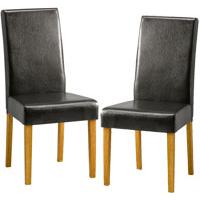 Dve trpezarijske stolice Floria braon veštačka koža