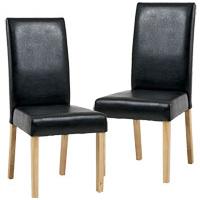 Dve trpezarijske stolice Floria crna