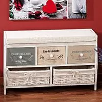 Shabby Chic Klupa - Komoda Jolly Casa 80 x 26 x 48 cm