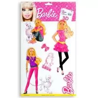 Zidna dekoracija 3D Stiker Barbie 41x29cm 12SW01BR