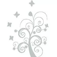 Zidni tatoo Dream Tree U06B 60x85cm C0C7C3