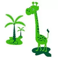 Zidni tatoo Mrs Giraffe D01 103x120cm 005733 6CF73B