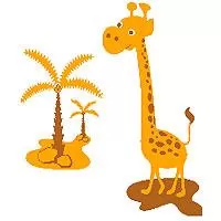 Zidni tatoo Mrs Giraffe D01 120x140cm B1621B FFA600