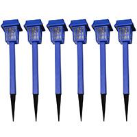 LED solarne baštenske lampe u plavoj boji pakovanje 6 komada