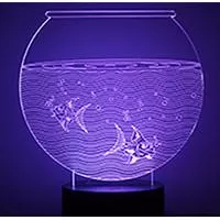 Illusions by Black Cut LED Lampa 3D Purple Aquarium