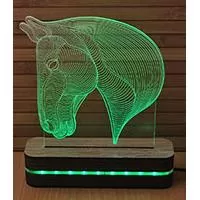 3D LED Lampa Illusions by Black Cut Horse green