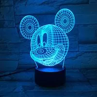 3D Noćna LED Lampa Mickey