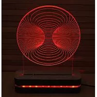 Black Cut 3D LED Lampa Vortex Multicolor - 9 boja