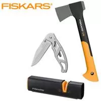 Sekira X7, Nož Gerber i Oštrač XSharp Fiskars 129010 035116