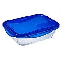 Pyrex pravougaoni pekač sa poklopcem 20cm