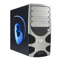 GAMING BOMB BLACK/SILVER, W/ TRANSPARENT SIDE DOOR