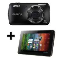 Nikon Digitalni Fotoaparat CoolPix S800c Crni + Tablet Prestigio 3670B