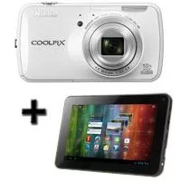 Nikon Digitalni Fotoaparat CoolPix S800c Beli + Tablet Prestigio 3670B