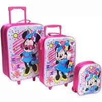 Komplet - 2 Kofera i Ranac Za Predškolce Minnie Mouse Colorful