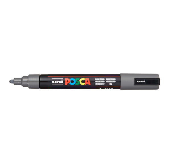 Uni POSCA Marker PC-5M, deep grey