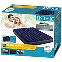 Intex 64765 Dura-Beam Standard Classic Downy Krevet Na Naduvavanje 152x203x25 cm sa ručnom pumpom i dva jastuka