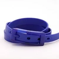 Q belts Thin - teget unisex silikonski kaiš