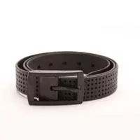 Q belts Holes - crni unisex silikonski kaiš