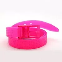 Q belts Holes - pink unisex silikonski kaiš