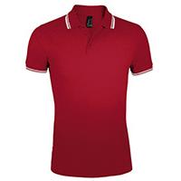 Polo majica za muškarce veličina L Sols Pasadena Red/White 00577