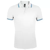 Polo majica za muškarce veličina S Sols Pasadena White/Aqua 00577