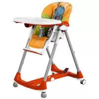 Peg Perego Visoka stolica za bebe Prima Pappa Diner Hippo Arancio