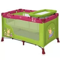 Bertoni Lorelli Prenosivi krevetac Nanny sa 2 nivoa Green&Pink Bunnies