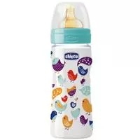 Chicco Plastična flašica sa kaučuk cuclom Well-Being 330ml 4m+ 00070709000000