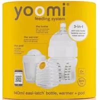 Yoomi set 140 ml flašica, grejač, cucla sa malim otvorom, kutija za grejač Y15B1W1P